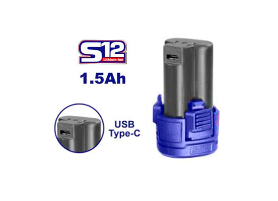 EMTOP BATTERIE 12V 1.5Ah S12 (CHARGE USB-C) | Millasur | Maquinaria y ...